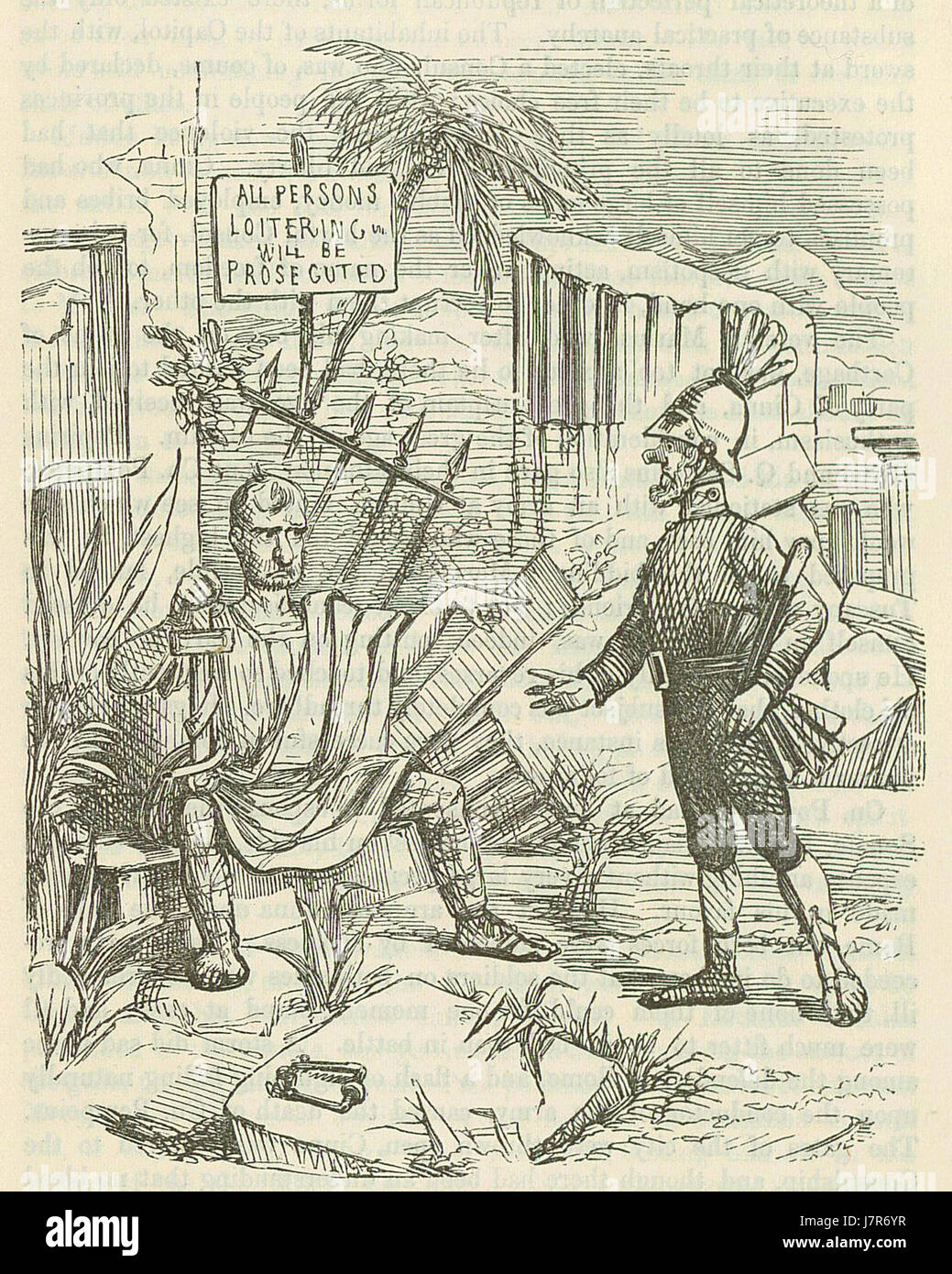 This illustration from the 'Comic History of Rome' depicts the Roman ...