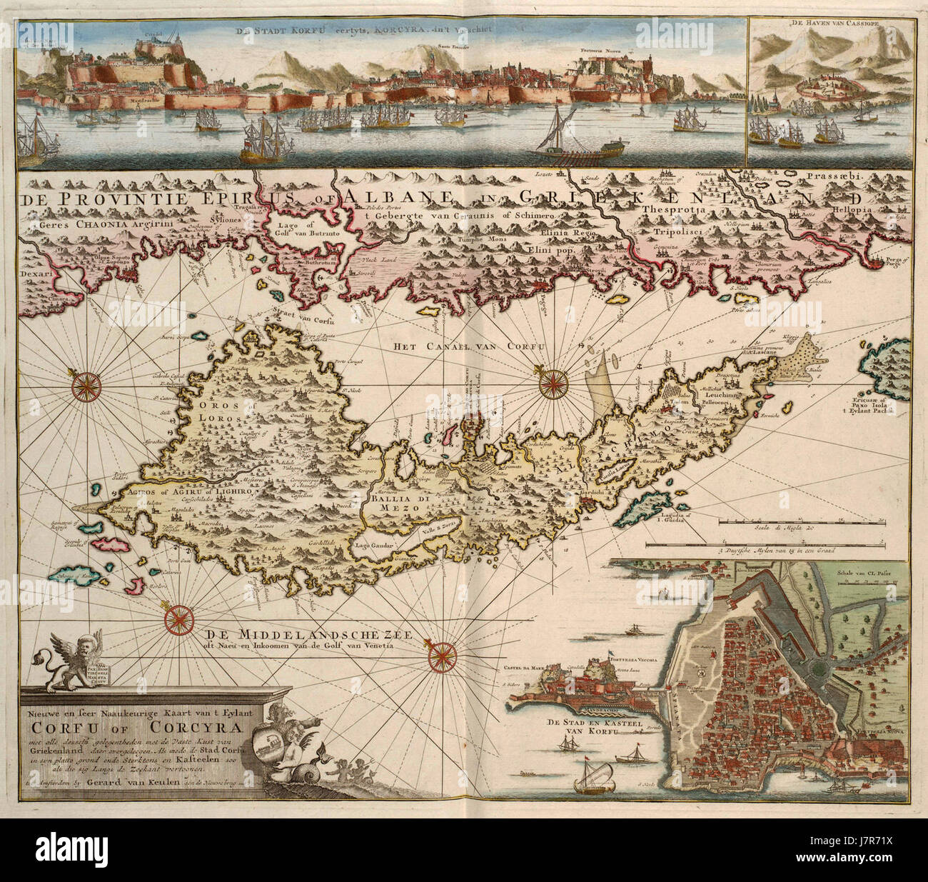 Vintage map of corfu hi-res stock photography and images - Alamy