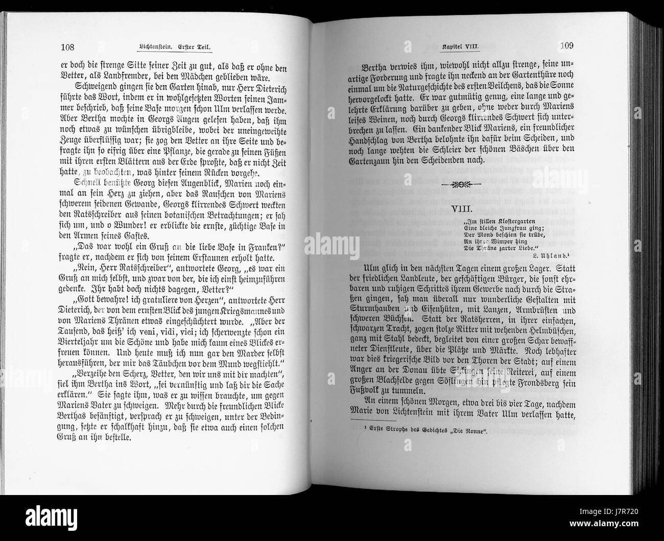 A reference to the first volume of Wilhelm Hauff's works, an ...