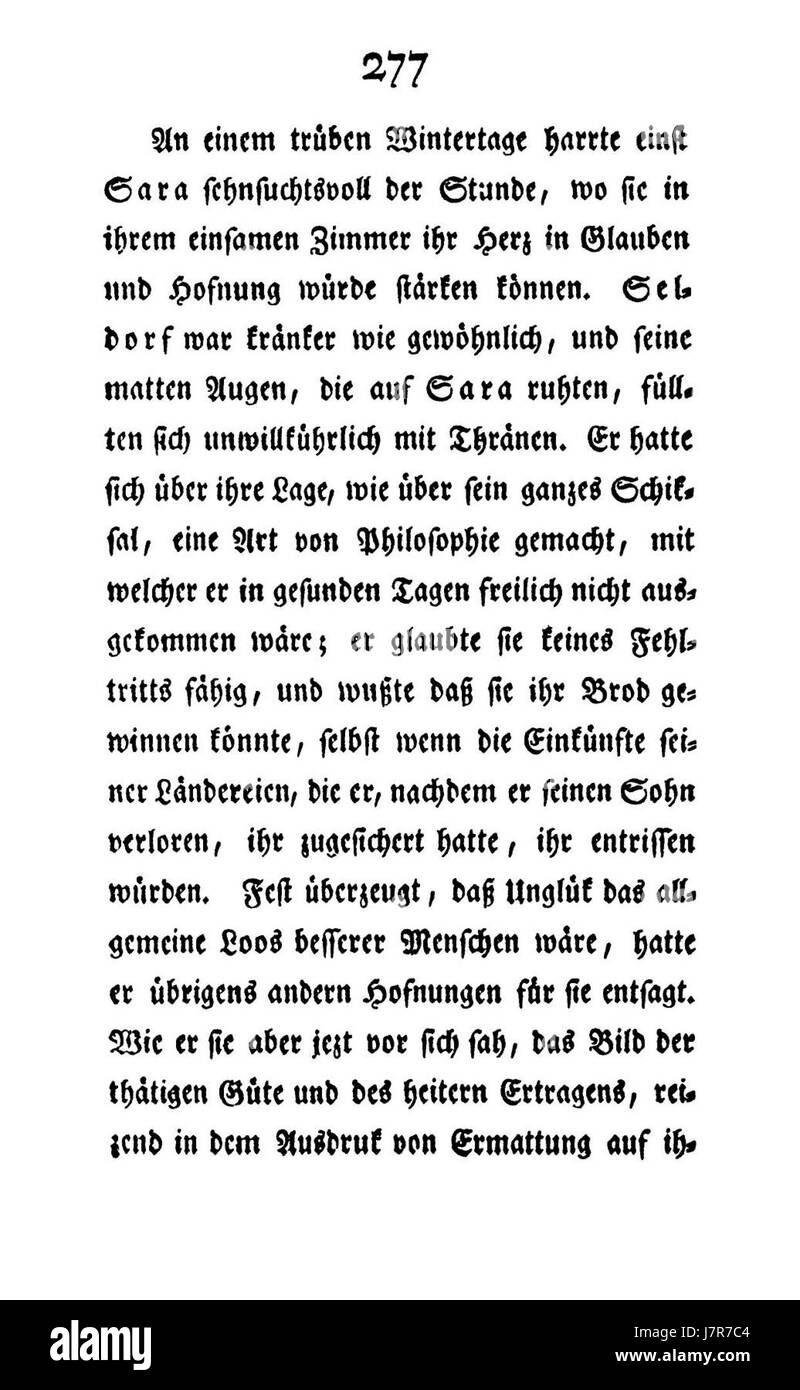 A historical print from the German artist Huber, depicting the Seldorf ...