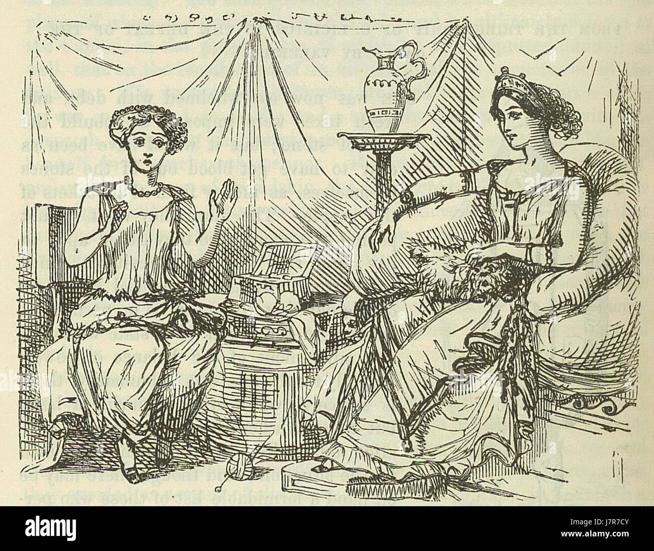 This comic illustration from the 'History of Rome' depicts Miss Fabia ...