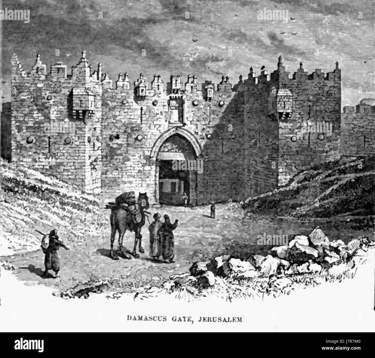 The Damascus Gate, one of the main entrances to the Old City of ...
