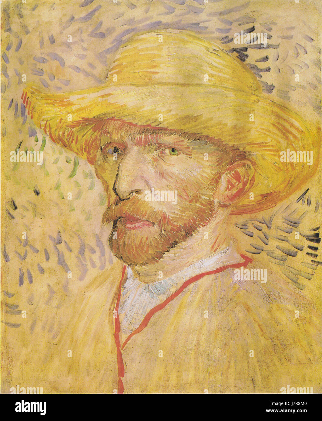 'Van Gogh Selbstbildnis mit Strohhut' refers to Vincent van Goghâ€™s ...