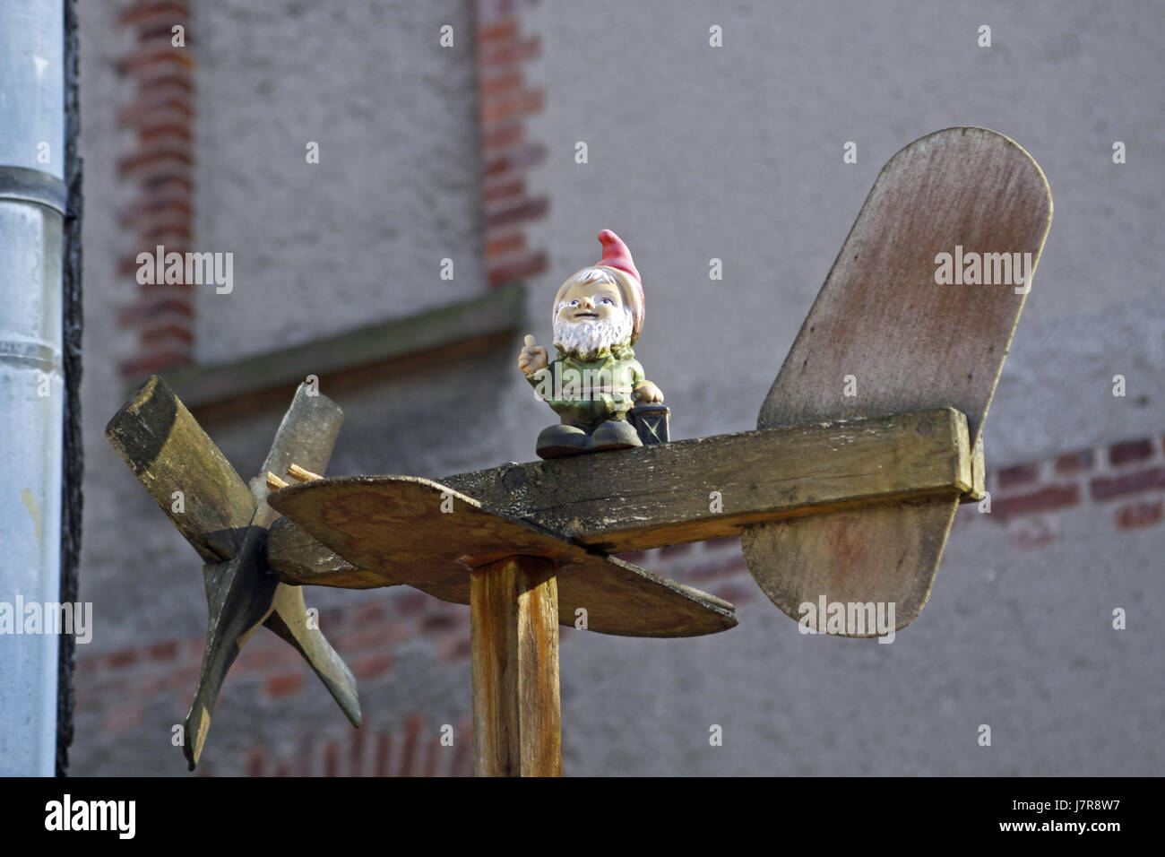 wood plane with garden gnome Stock Photo - Alamy