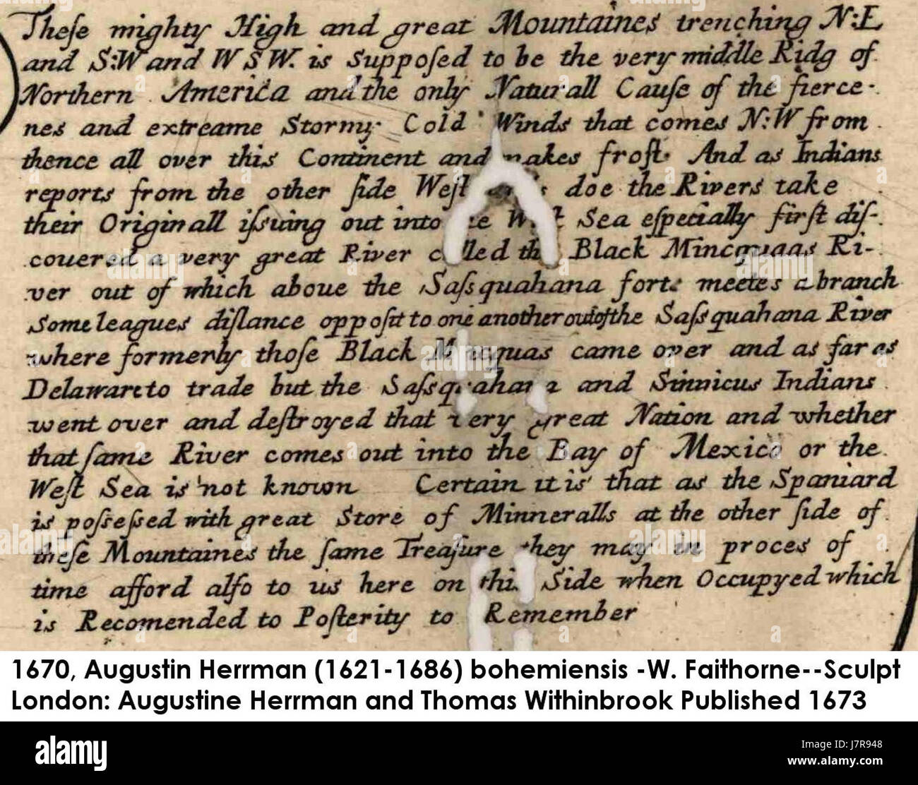 1670 Augustin Herrman 1621 1686 bohemiensis map Stock Photo - Alamy