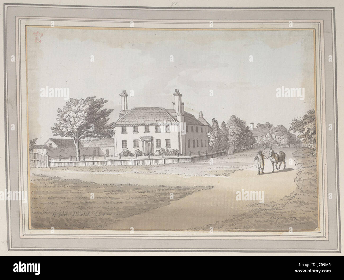 This drawing, 'A House At Kingston By Sea' by Samuel Hieronymus Grimm ...