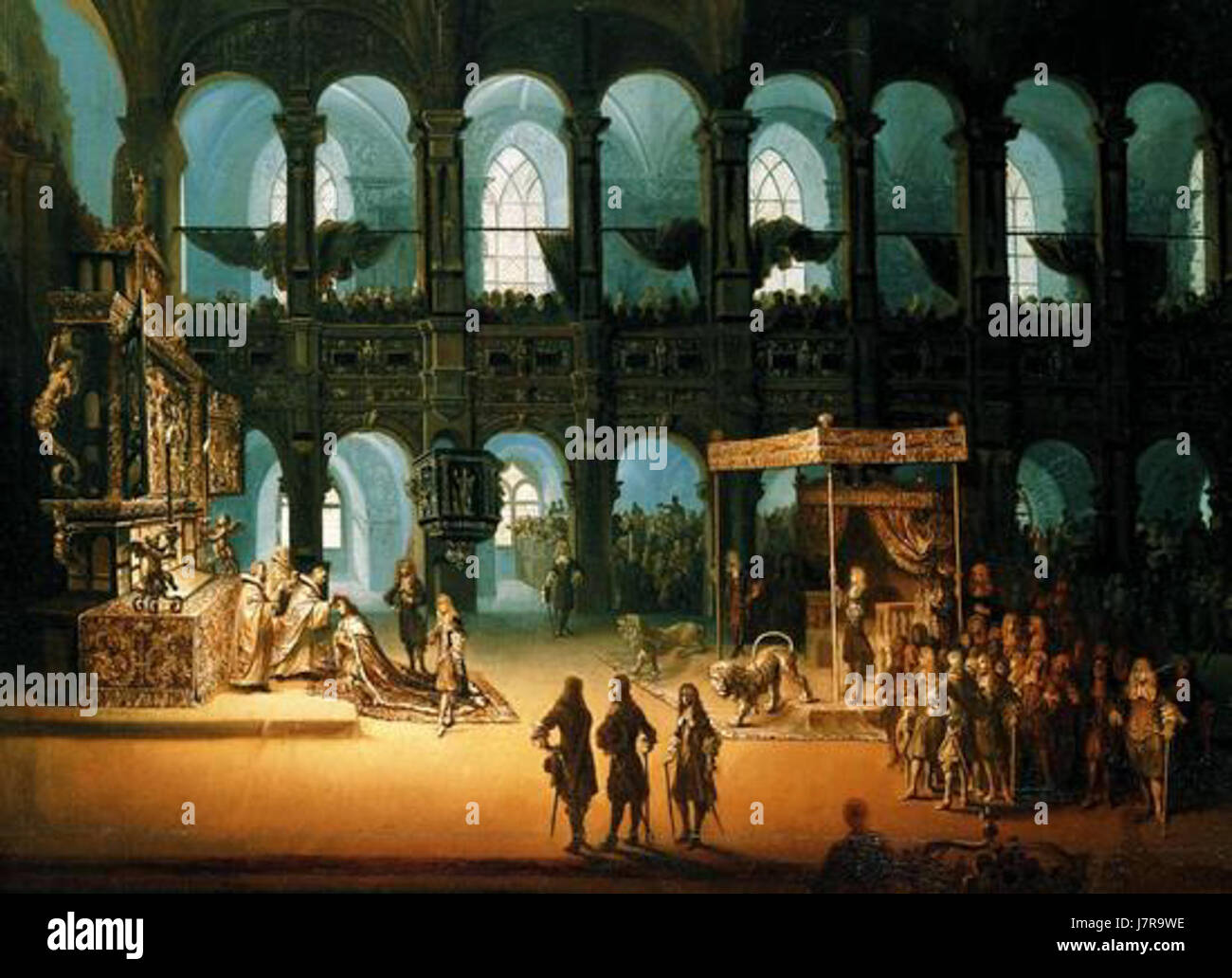 This event depicts the anointing ceremony of Christian V, King of ...