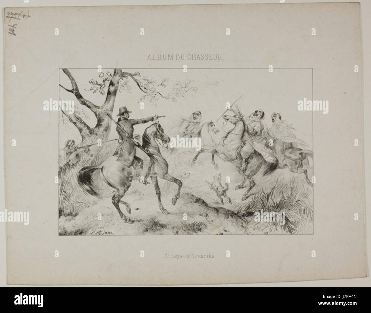 'Attack of the Turks' by Victor Adam is a historical painting depicting ...