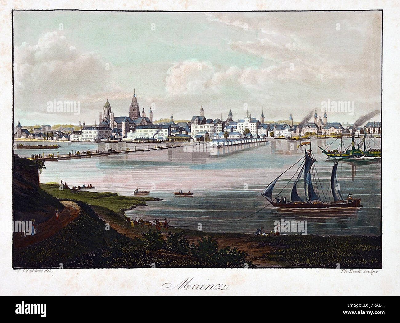 'Andenken an den Rhein' is a historical artwork created around 1860 ...