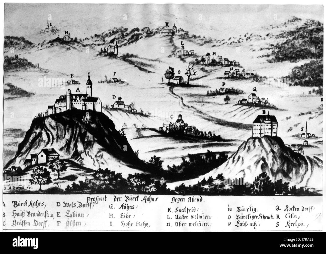 View from burg in Black and White Stock Photos & Images - Alamy