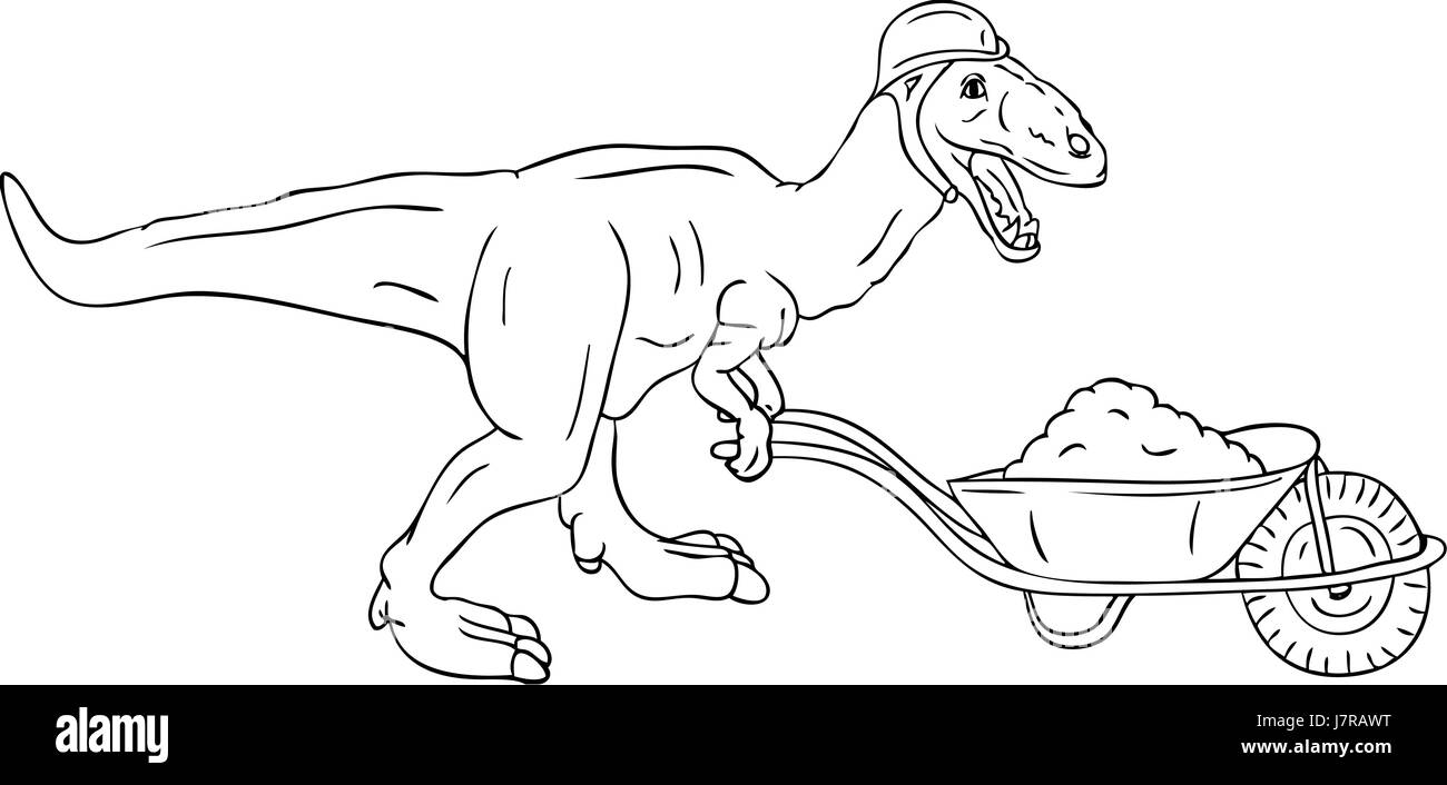 isolated colour animal illustration paint dinosaur draw cartoon danger ...