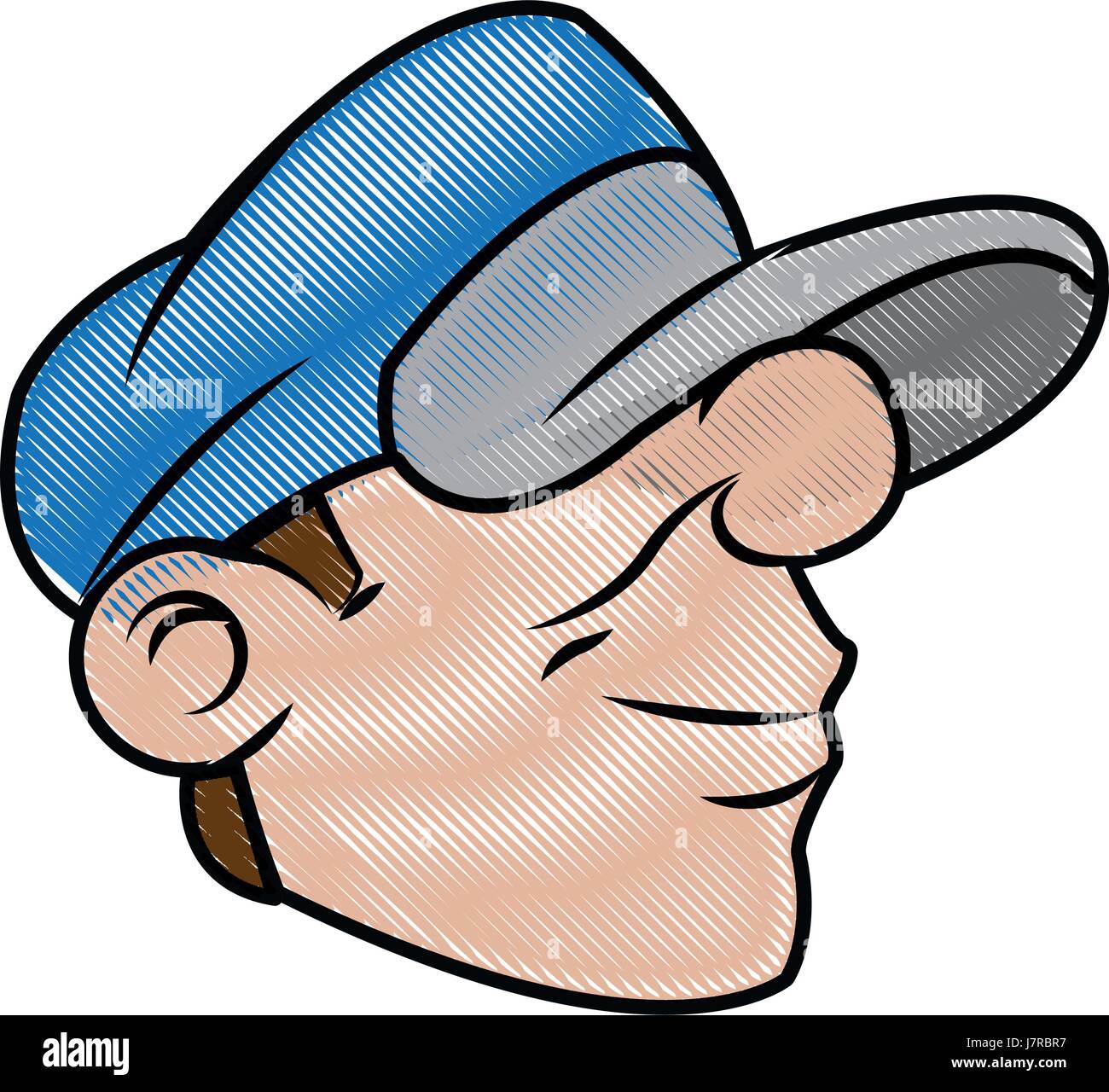 cartoon head young guy graffiti with blue cap Stock Vector Image & Art ...