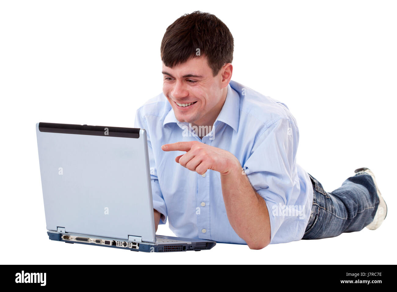 Man lying on ground Cut Out Stock Images & Pictures - Alamy