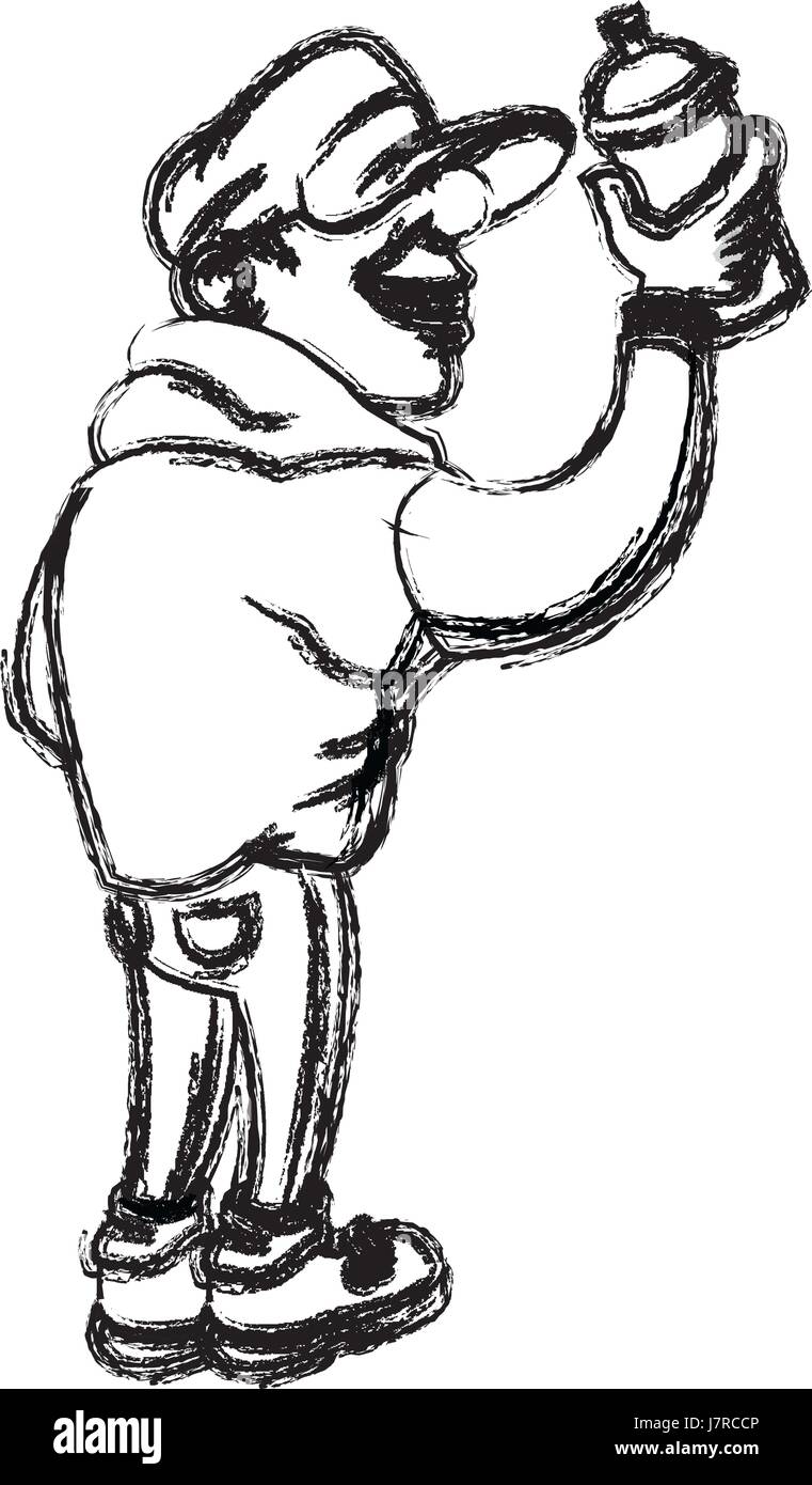 Graffiti Boy Drawing