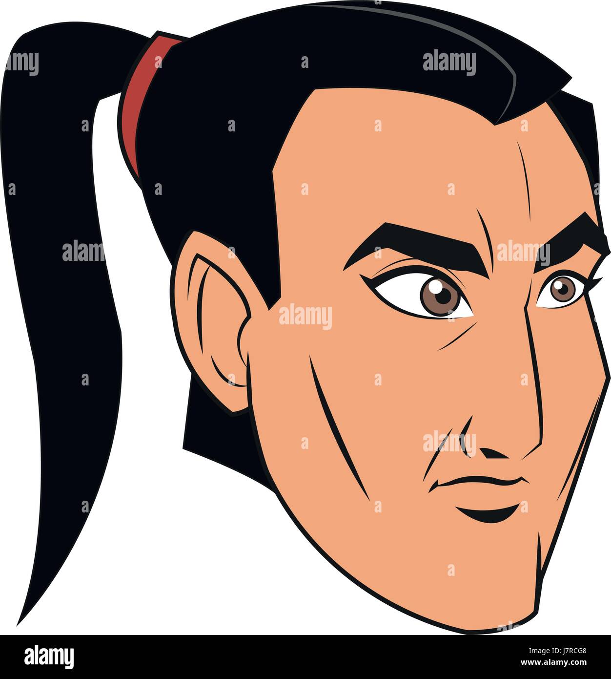 character face samurai man warrior design Stock Vector Image & Art - Alamy