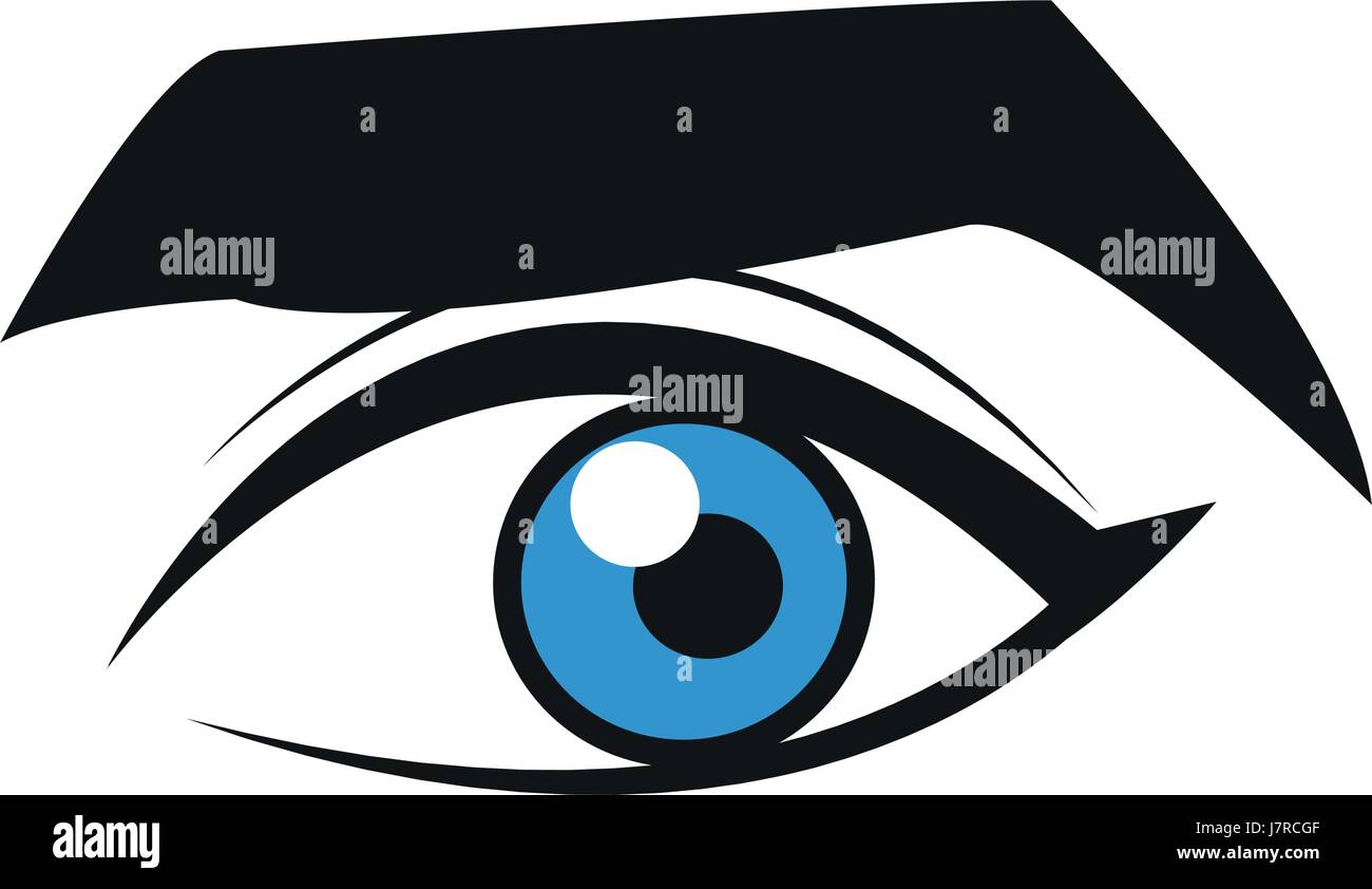 cartoon male eye angry expression icon Stock Vector Image & Art - Alamy