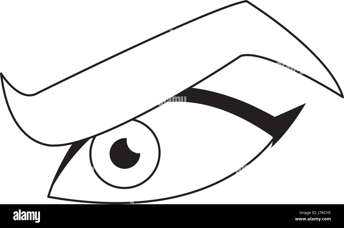 cartoon male eye angry expression icon Stock Vector Image & Art - Alamy