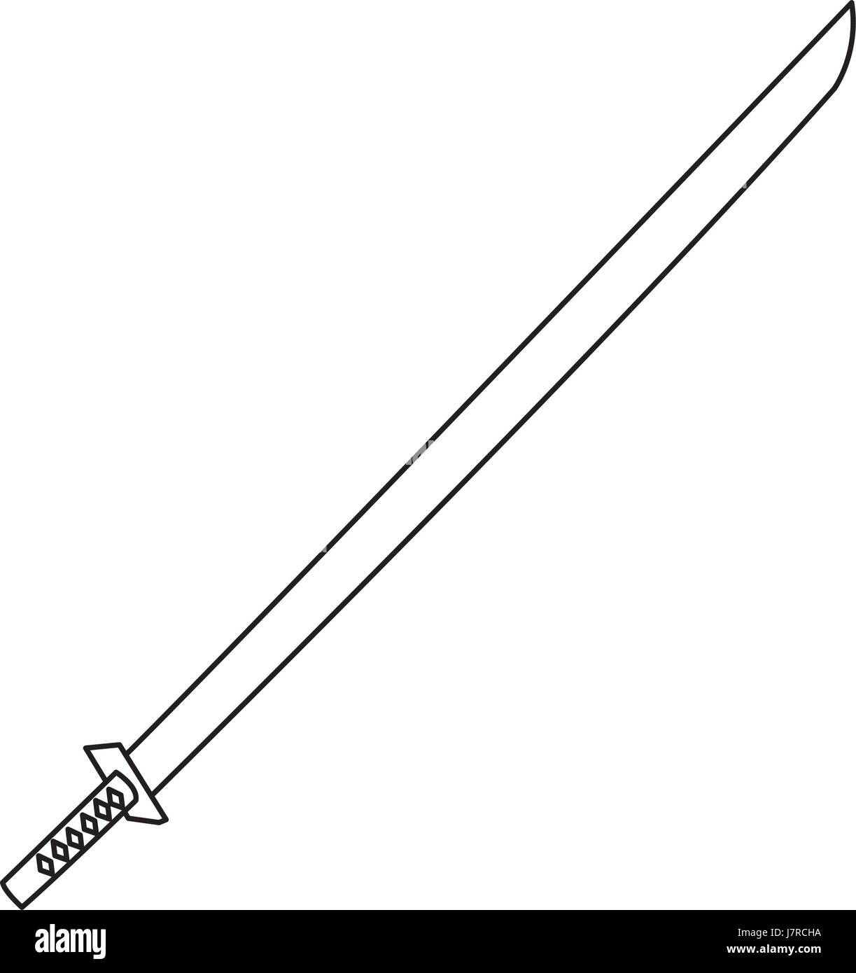 outline samurai sword warrior weapon icon Stock Vector Image & Art - Alamy