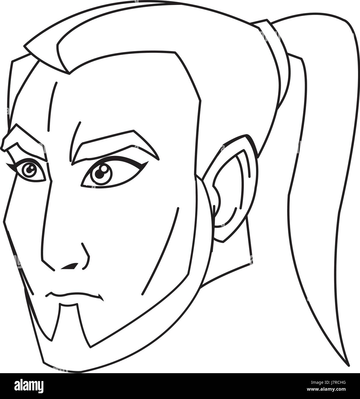 character face samurai man warrior design Stock Vector Image & Art - Alamy