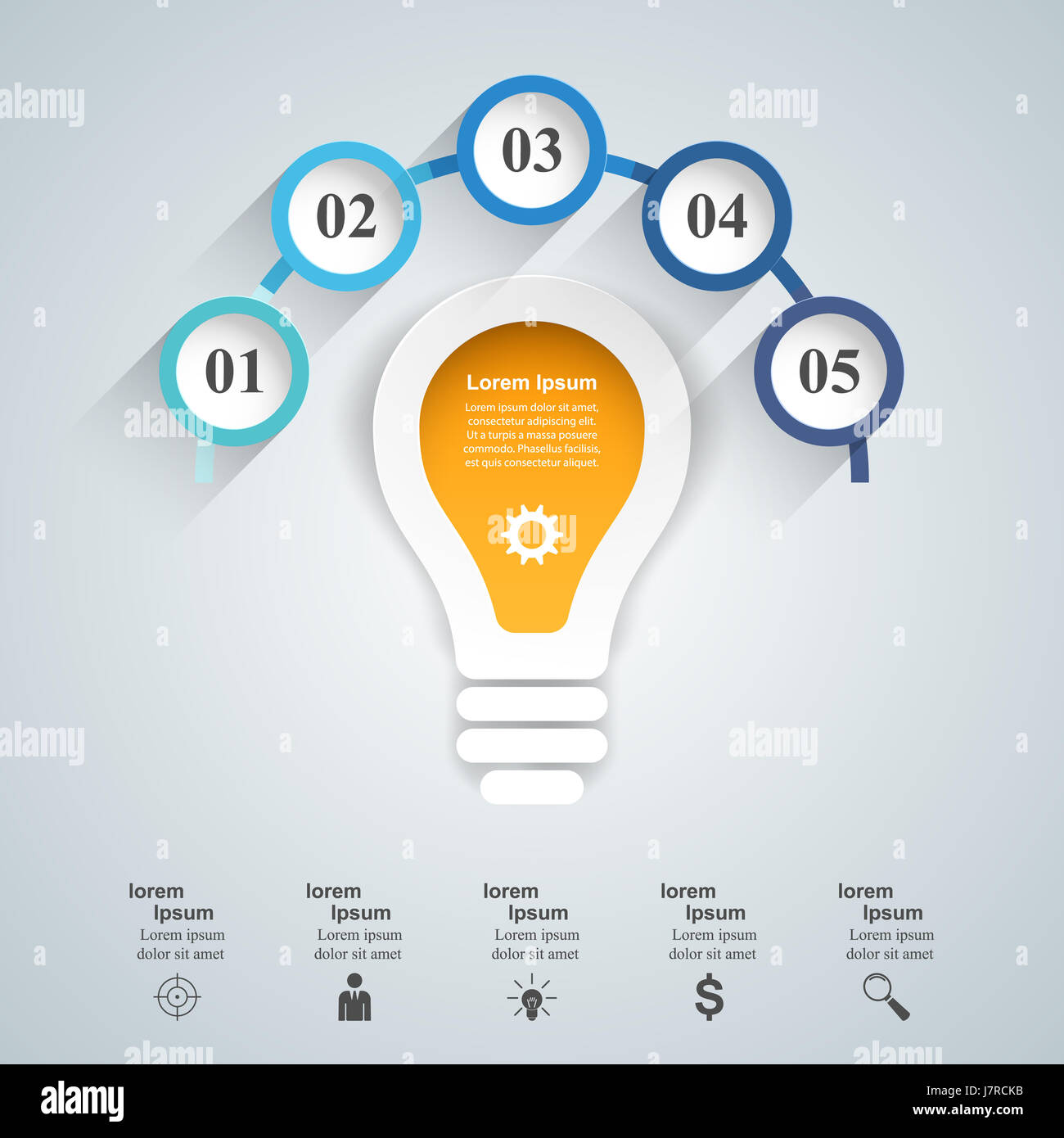 3d illustration light bulb template hi-res stock photography and images ...