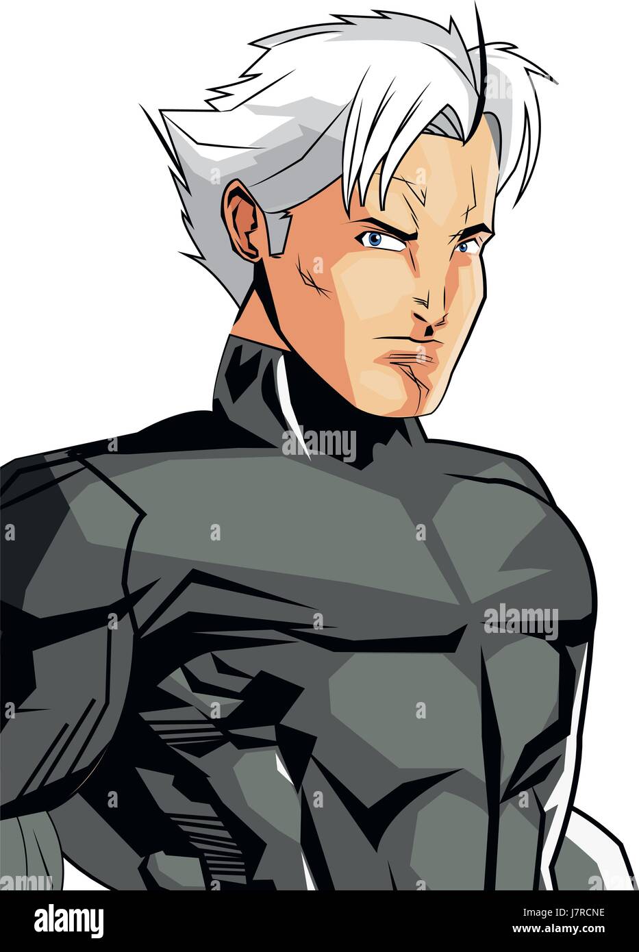 portrait super hero strong male justice symbol Stock Vector Image & Art ...