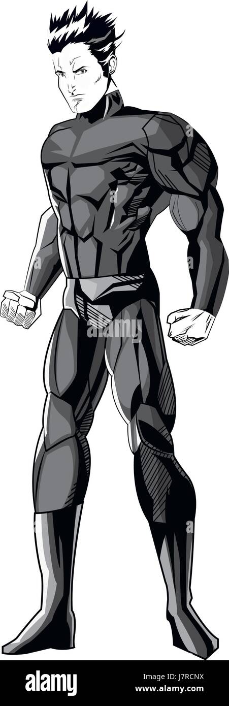 superhero figure standing proud image Stock Vector Image & Art - Alamy