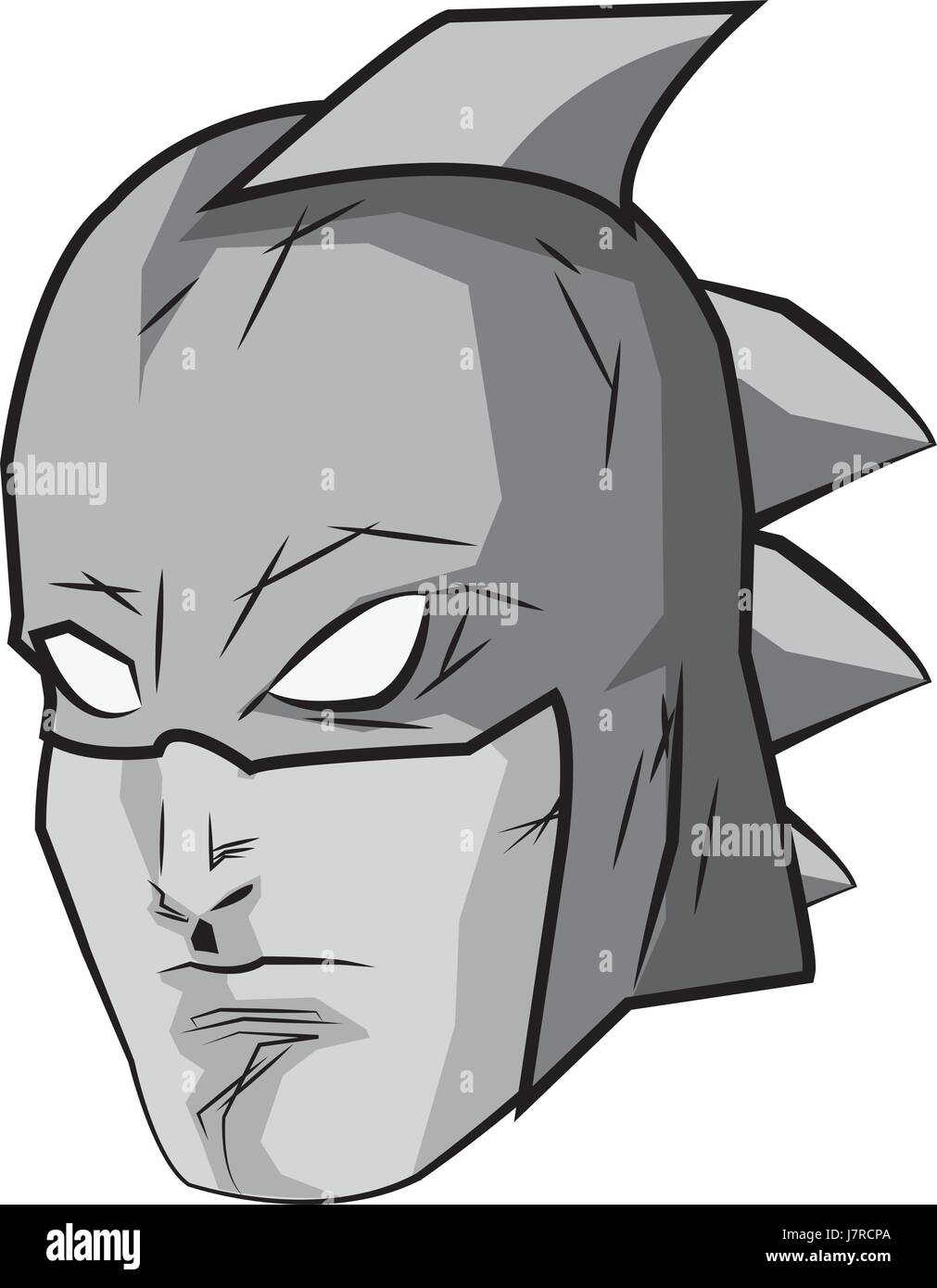 face super hero comic angry expression character Stock Vector Image ...