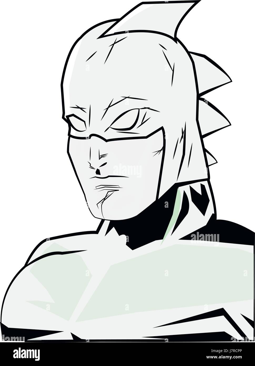 portrait super hero strong male justice symbol Stock Vector Image & Art ...