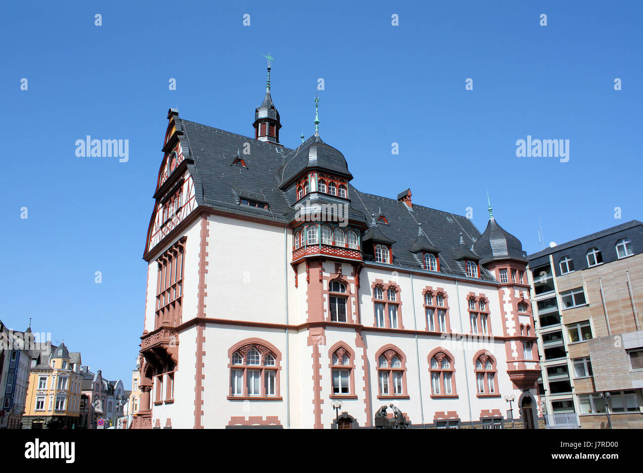 tower town hall hesse administration oriel dormer blue tower historical ...