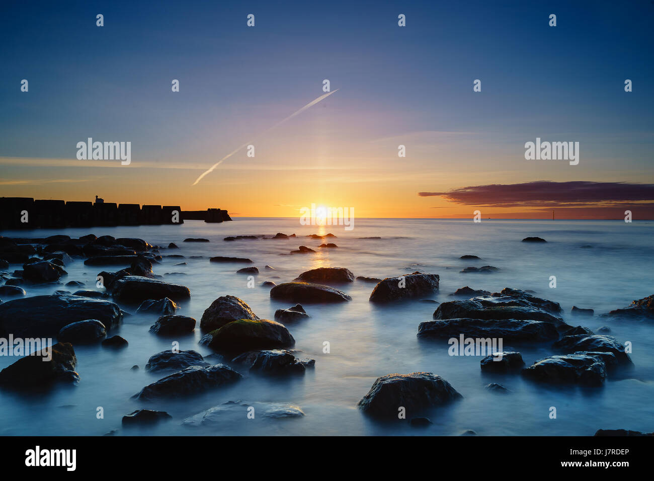 Arbroath Beach Sunrise Stock Photo - Alamy