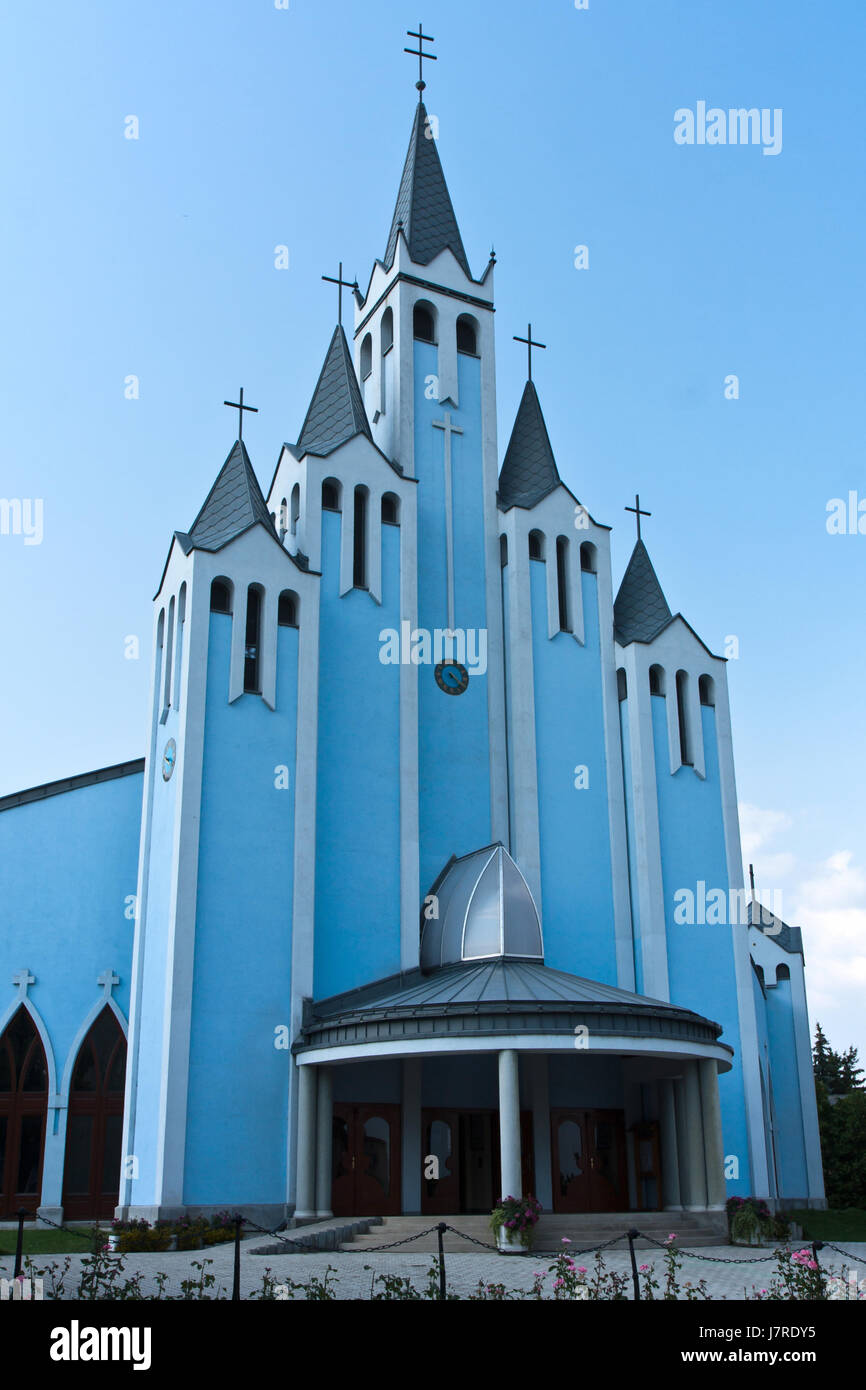 religion religious chapel hungary protestant christian building blue ...