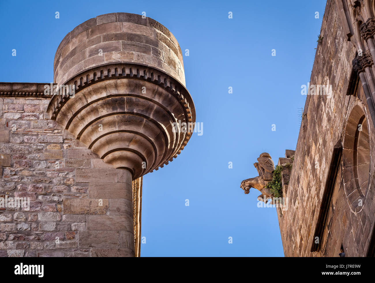 Details View of Reial Major Palace in Barcelona, Catalonia, Spain Stock ...