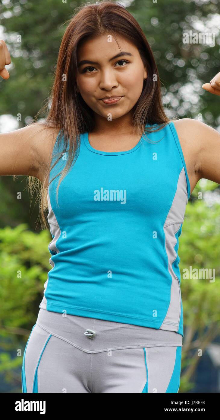 Fitness Peruvian Teenage Female Stock Photo - Alamy