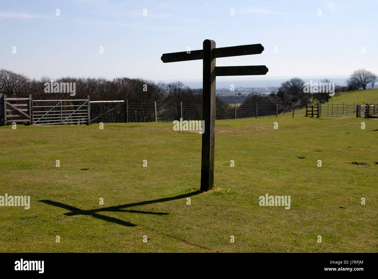 cross england silhouette signpost landscape scenery countryside nature ...