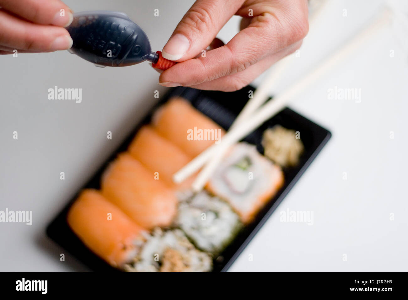 fish lunch break sushi food dish meal japan snack break rest pause hand ...