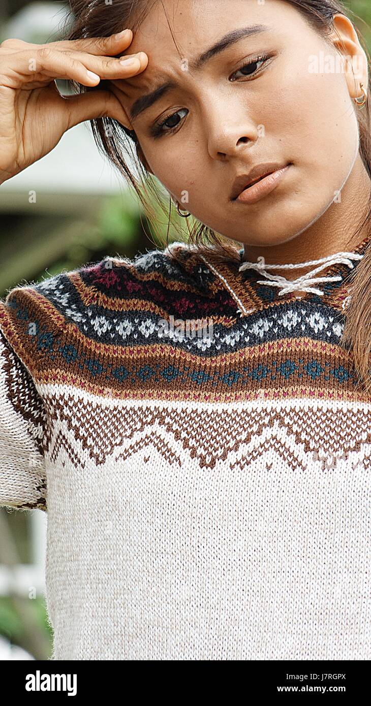 Confused Beautiful Girl Stock Photo - Alamy