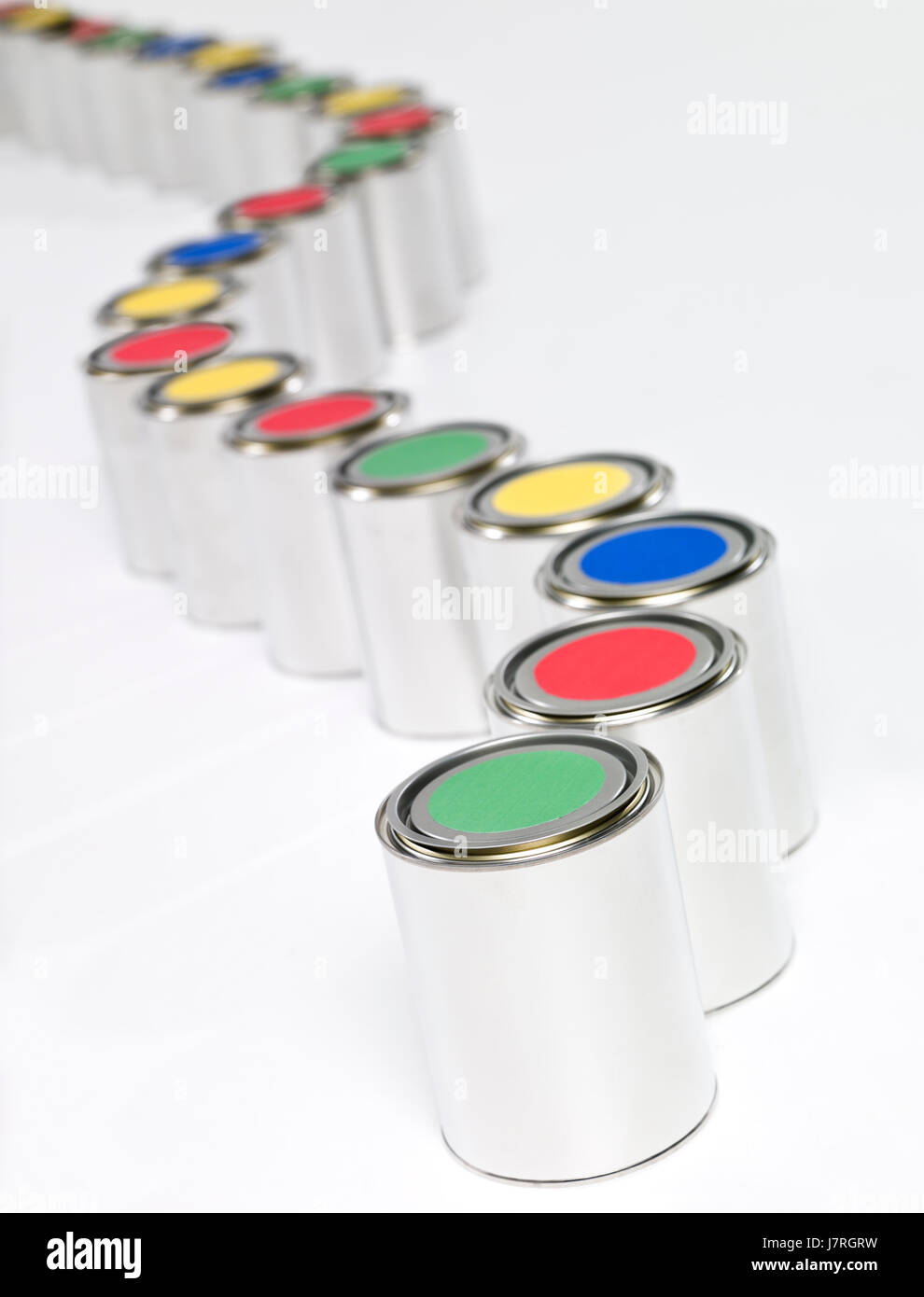 blue isolated colour industry green row decoration paint equipment ...