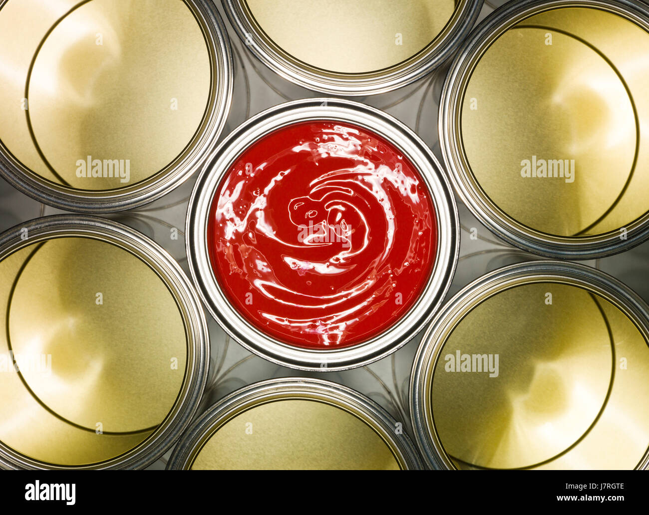 colour silver metal paint container colored nobody paint can red ...