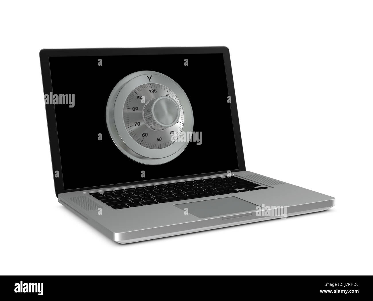 close office laptop notebook computers computer keyboard PC isolated ...