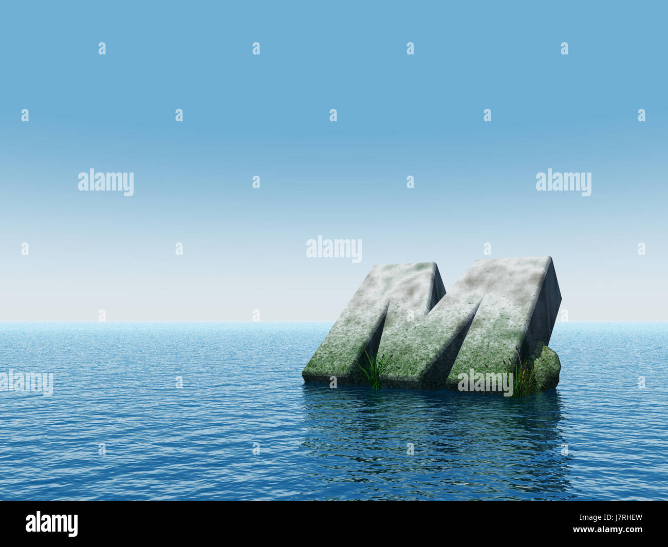 monument stone favor letter reed salt water sea ocean water sign signal ...