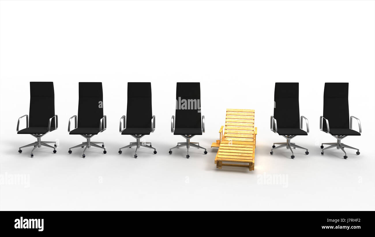 armchair office desk object job isolated furniture model design project ...