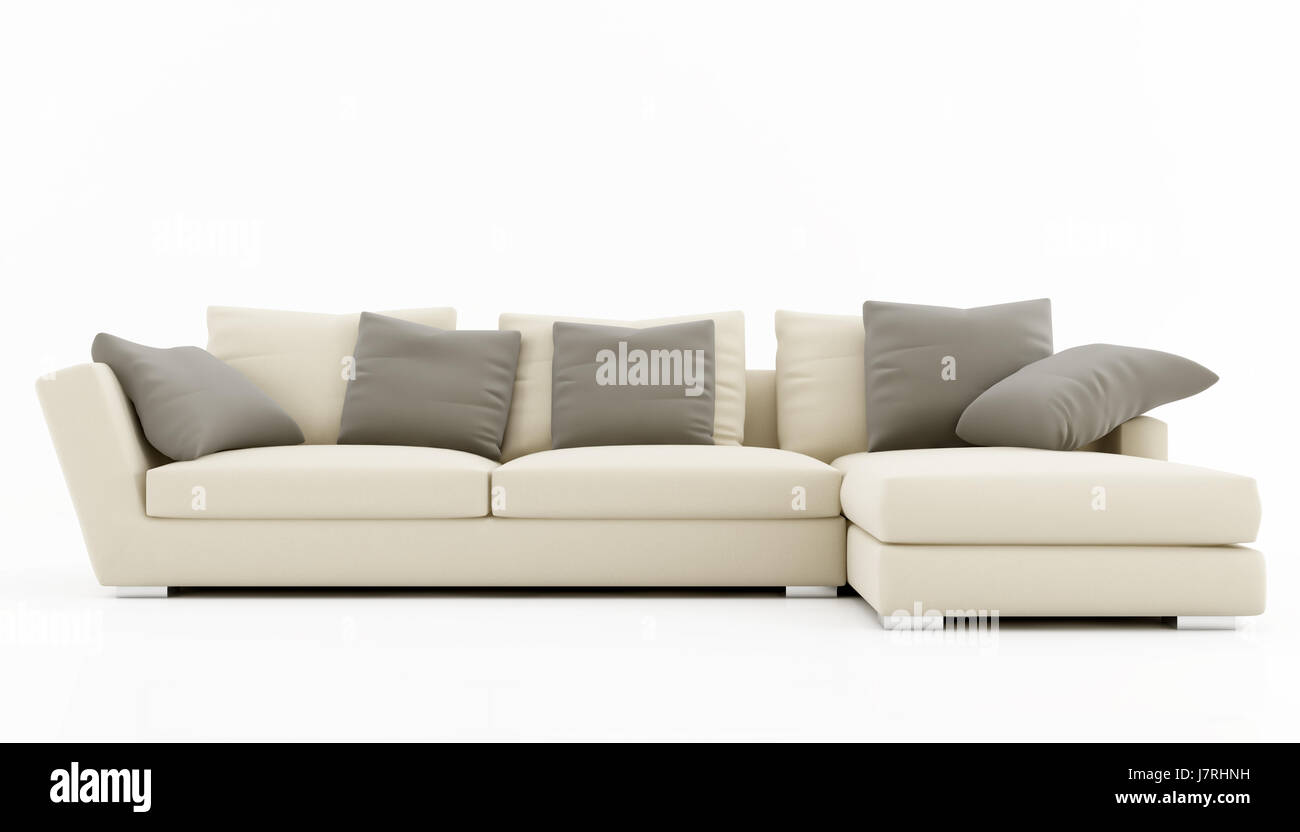 object isolated furniture couch sofa minimalist white design object ...