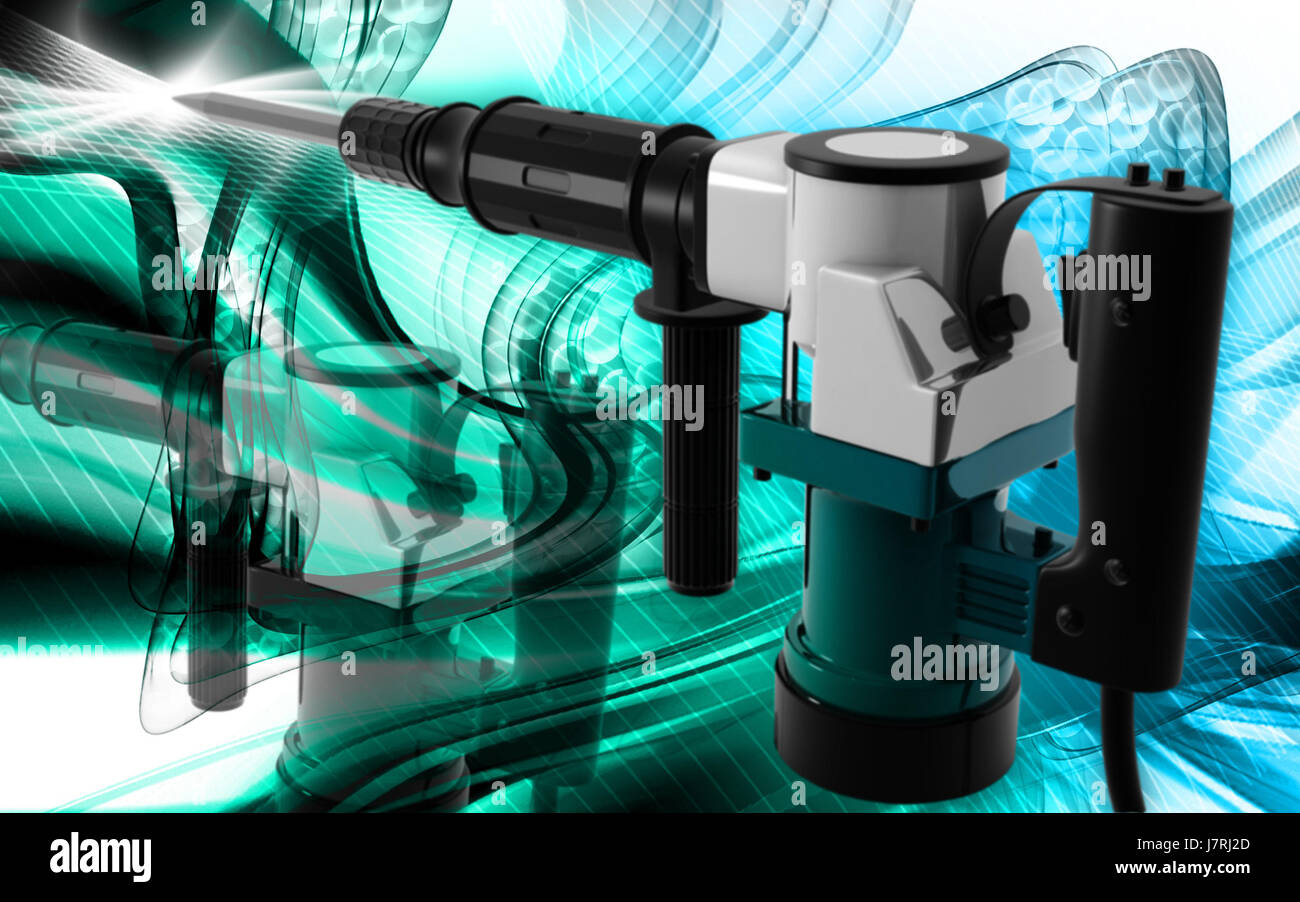 blue tool object graphics colour industry industrial concrete wall ...