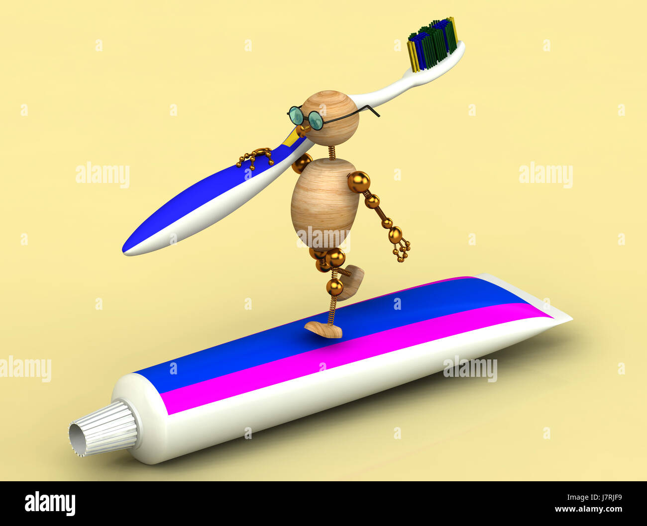 wood toothpaste tube up on pipe man blue object health liquid ...