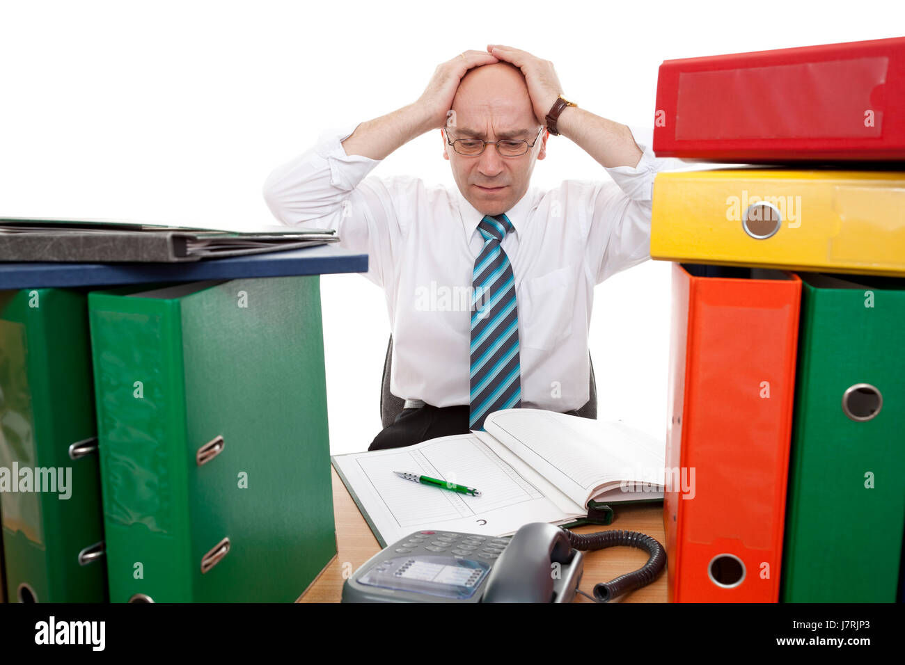 office men man business man businessman overworked binder clerk work ...