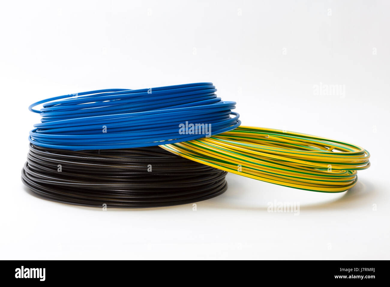 insulated single core cables Stock Photo - Alamy