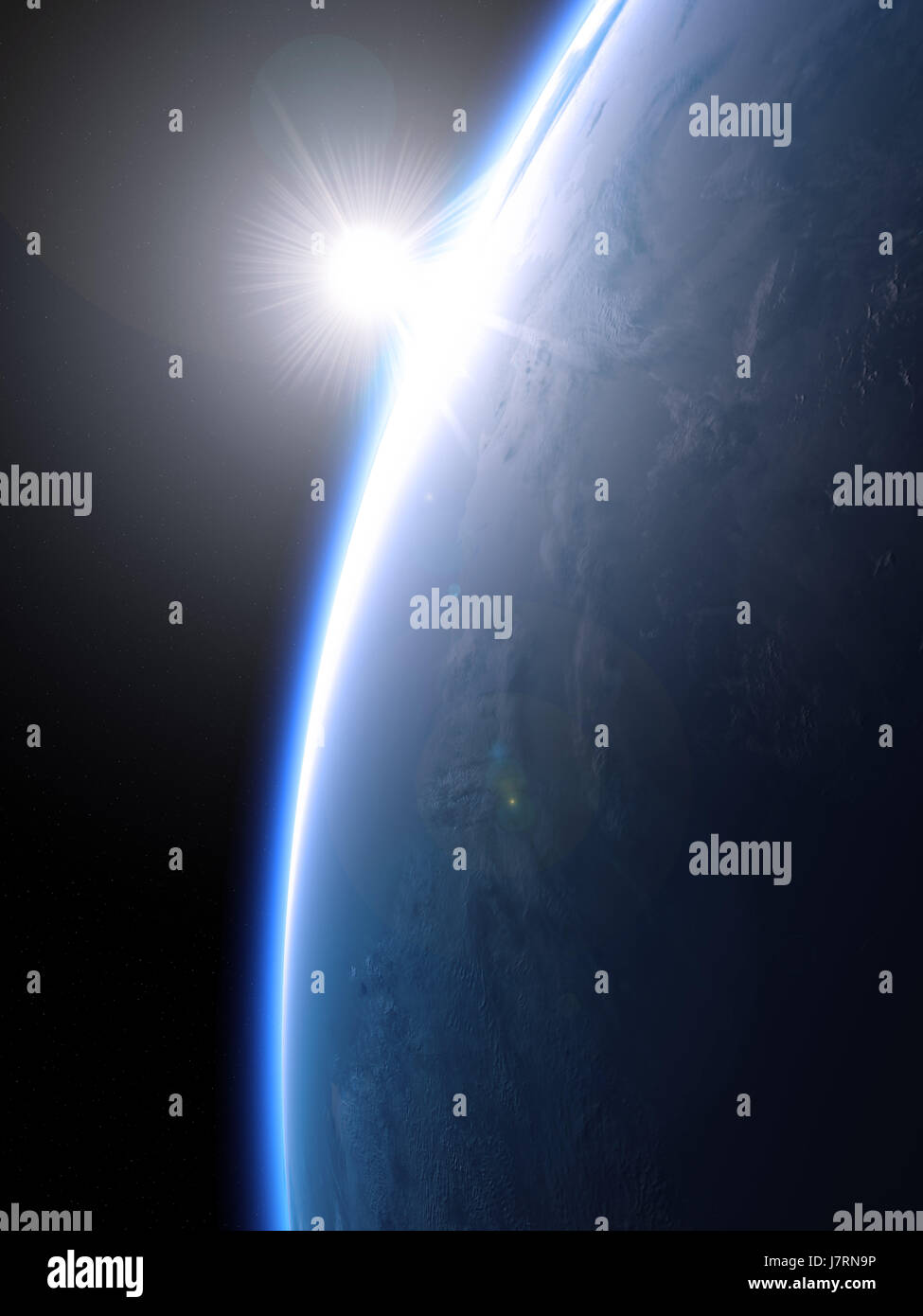 universe sunrise space globe planet earth world high-resolution orbit ...