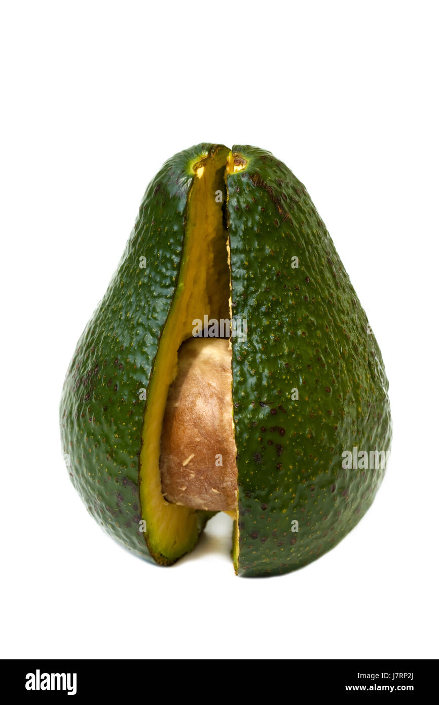 tropical fruit kernel halved window avocado food aliment optional green ...