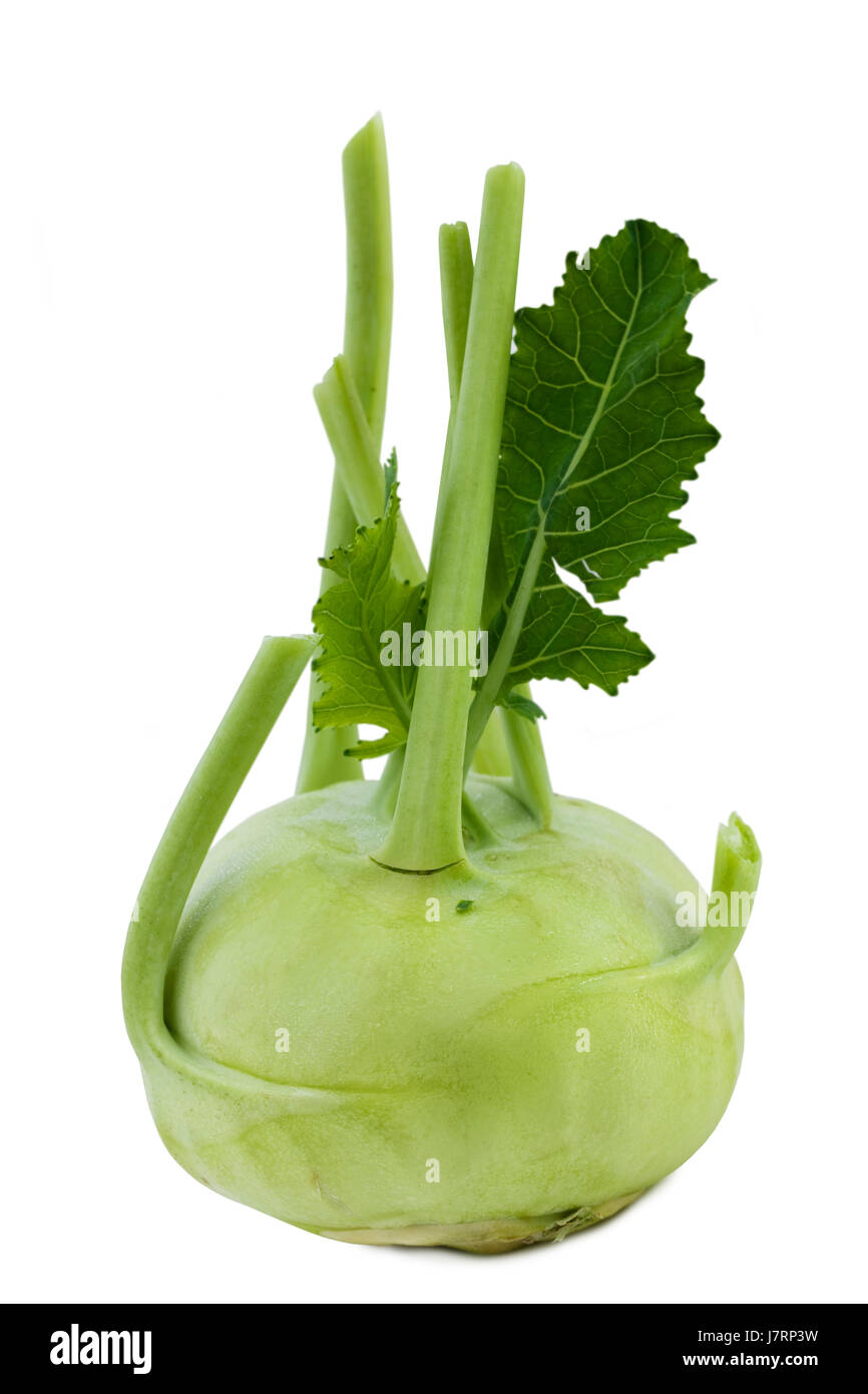 vegetable cabbage kohlrabi food aliment vitamins vitamines isolated ...
