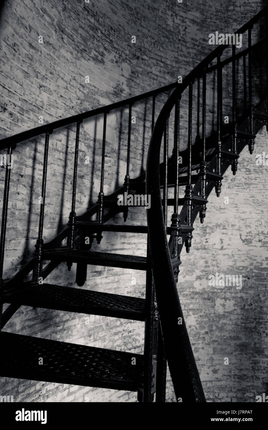 Lighthouse Spiral Steps Stock Photo - Alamy